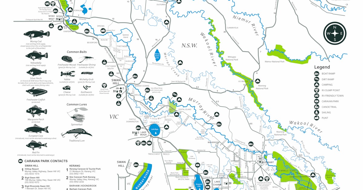 Swan Hill Region Fishing Map